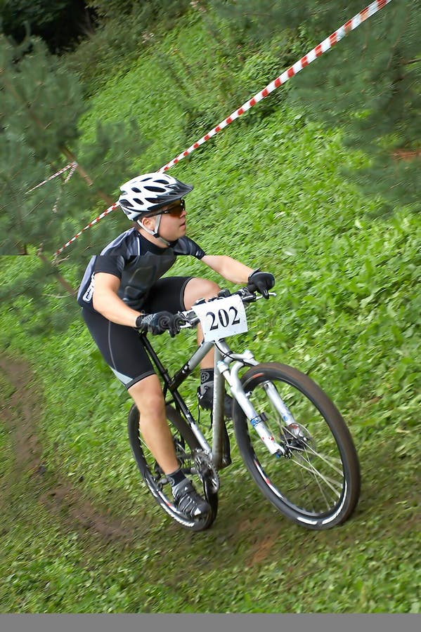 Mountain Bike MTB XC RACER stock photo. Image of cyclist - 4028024