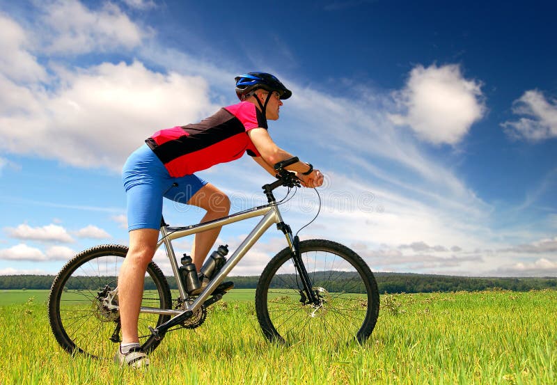 Moving cyclist stock image. Image of cross, back, offroad - 10973173