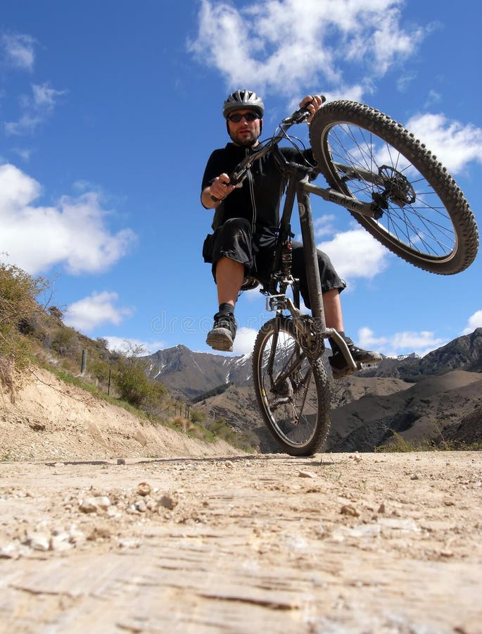 Mountain biker in action stock photo. Image of active - 20467680