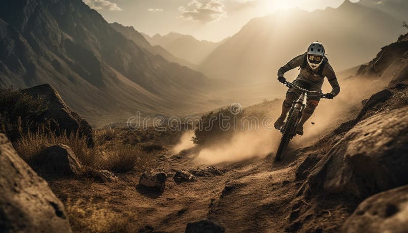 Mountain Biker Conquers Extreme Terrain, Chasing Sunset on Cycle ...