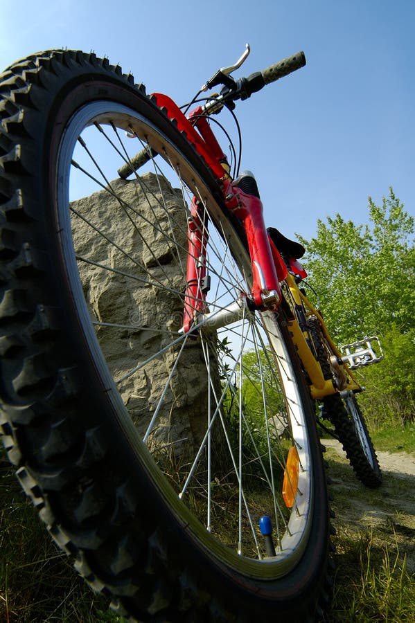 Mountain Biking Low Angle stock image. Image of bicycle - 142267