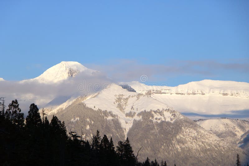 Mountain with Blue Sky in Banff National Park Canada Stock Photo ...