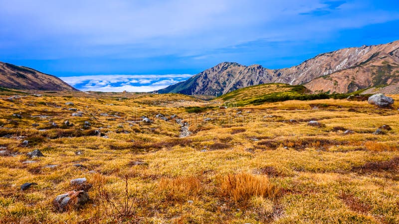 Mountain with Blue Sky in Japan Alpine Route Stock Photo - Image of ...