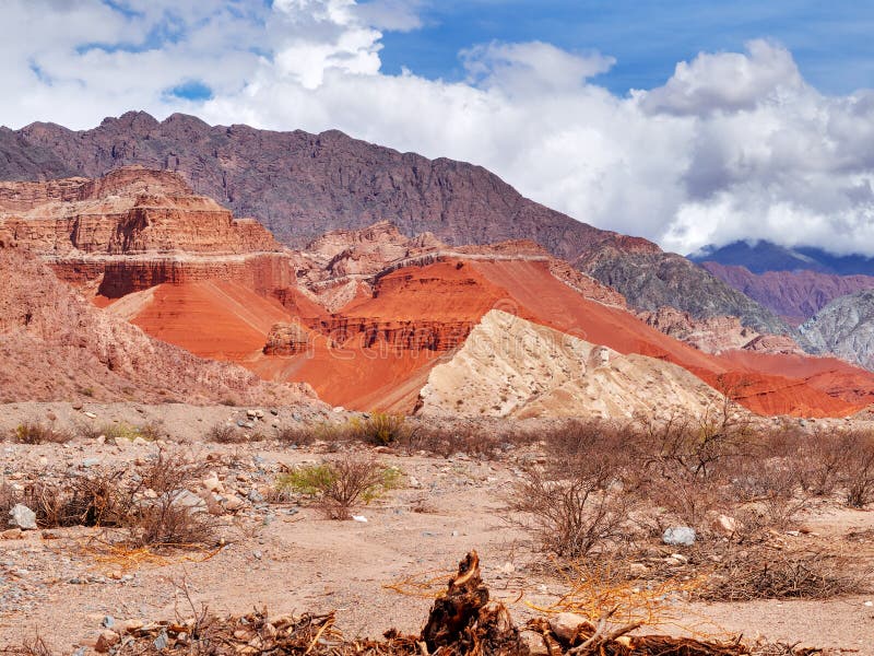 Mountain stock photo. Image of rock, trees, hill, cloud - 56435746
