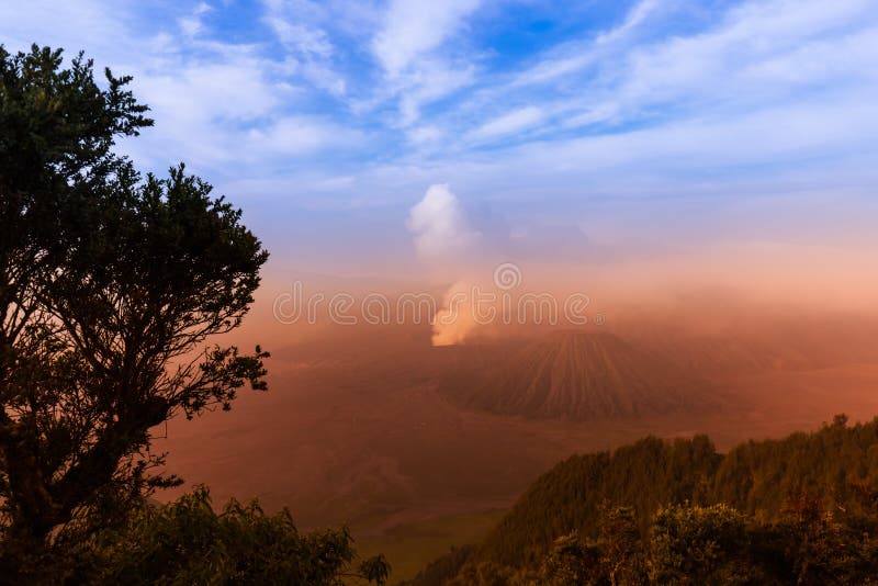 Mountain Bromo Volcano - Island Java Indonesia Stock Image - Image of ...