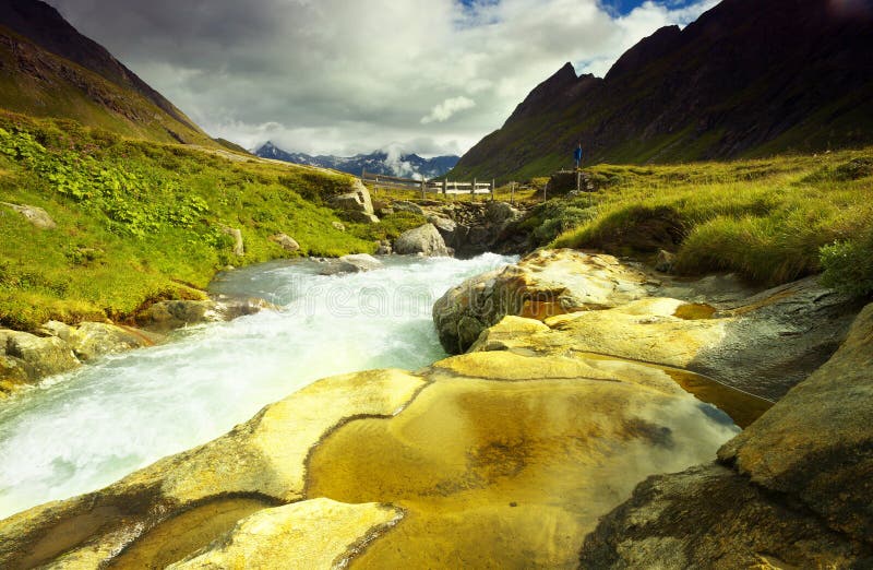 Mountain Brook stock photo. Image of stream, austrian - 86034326