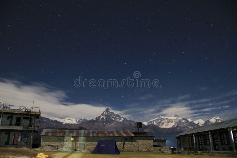 Mountain camp at night stock photo. Image of everest - 56259318