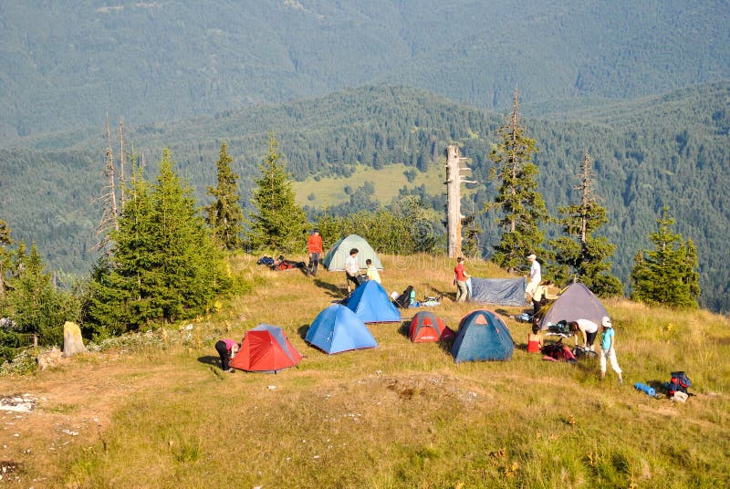 Mountain camp editorial image. Image of camp, landscape - 91212880