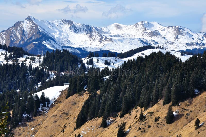 Mountain chain stock photo. Image of spruce, vegetation - 18454442