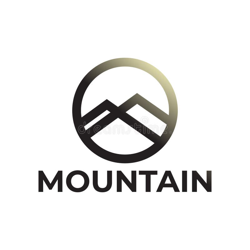 Mountain on Circle Logo Design Stock Vector - Illustration of emblem ...