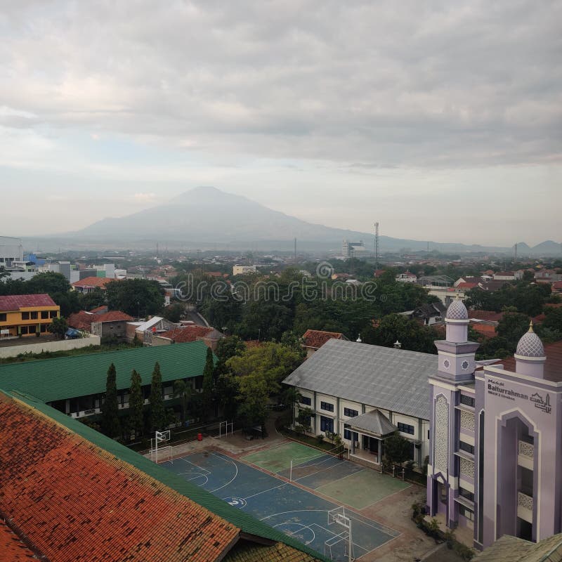 Mountain Ciremai View from Cordela Stock Image - Image of cordela ...