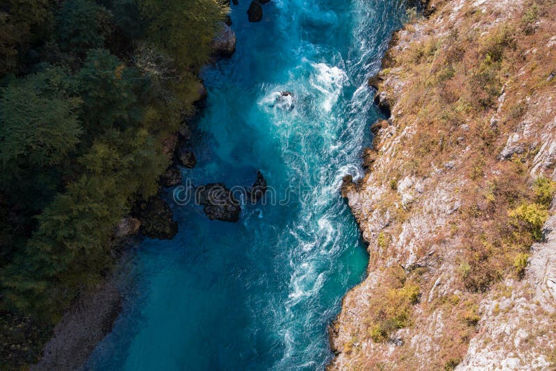Mountain Clear Azure River Canyon, Nature Landscape Stock Image - Image ...