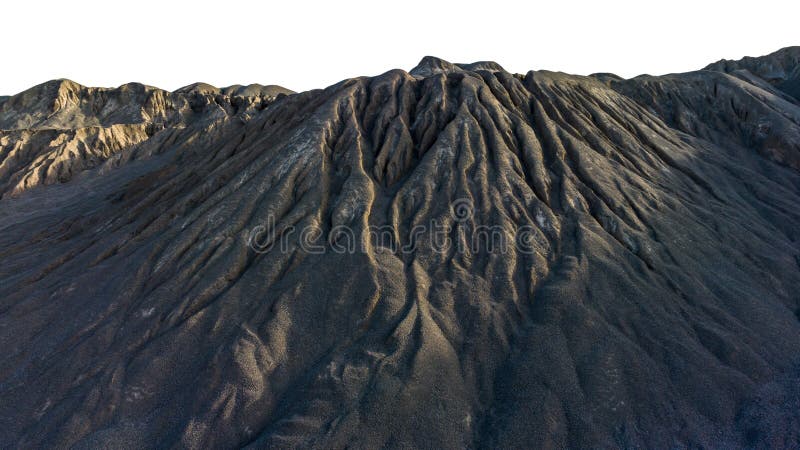 Mountain Cliff, Rock, Soil, and Beautiful Texture Pattern on White ...