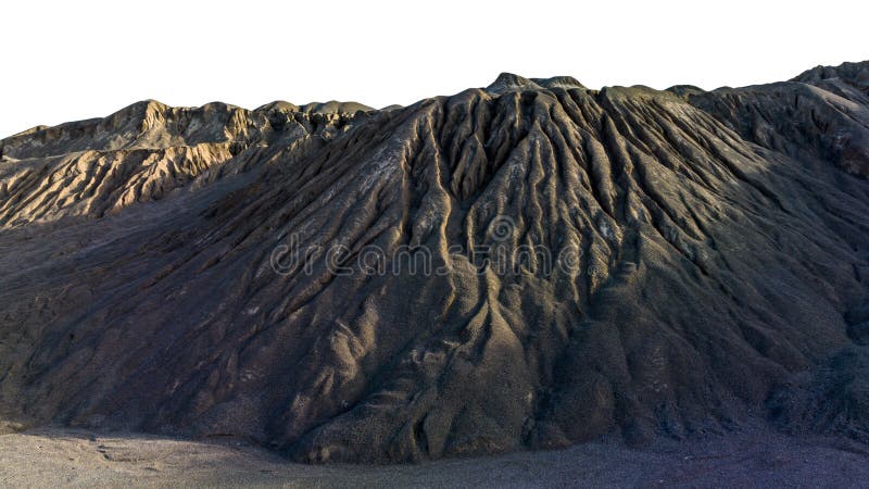 Mountain Cliff, Rock, Soil, and Beautiful Texture Pattern on White ...