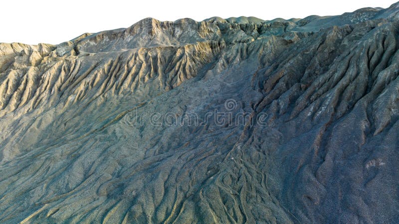 Mountain Cliff, Rock, Soil, and Beautiful Texture Pattern on White ...
