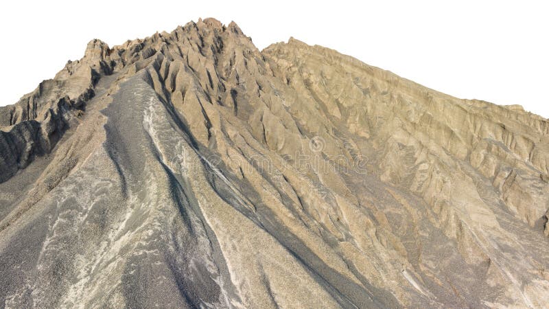 Mountain Cliff, Rock, Soil, and Beautiful Texture Pattern on White ...