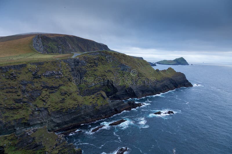 Mountain at the Cliffs of Kerry Stock Photo - Image of killarney ...