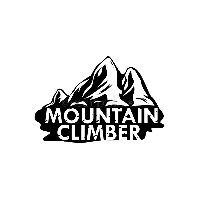 Mountain Climber Logo Concept Template Design Stock Vector ...