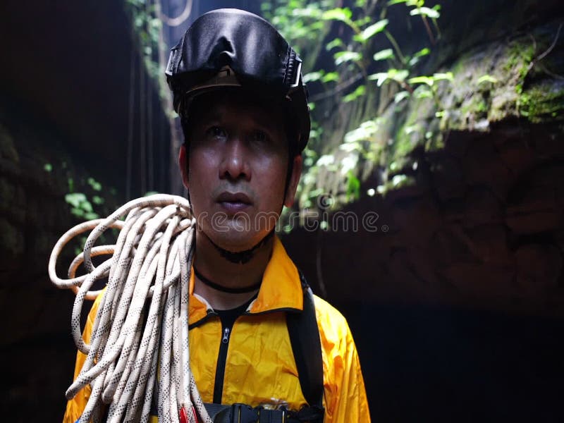 Male Cave Explorers in Naka Cave Phu Langka National Park Stock Video ...