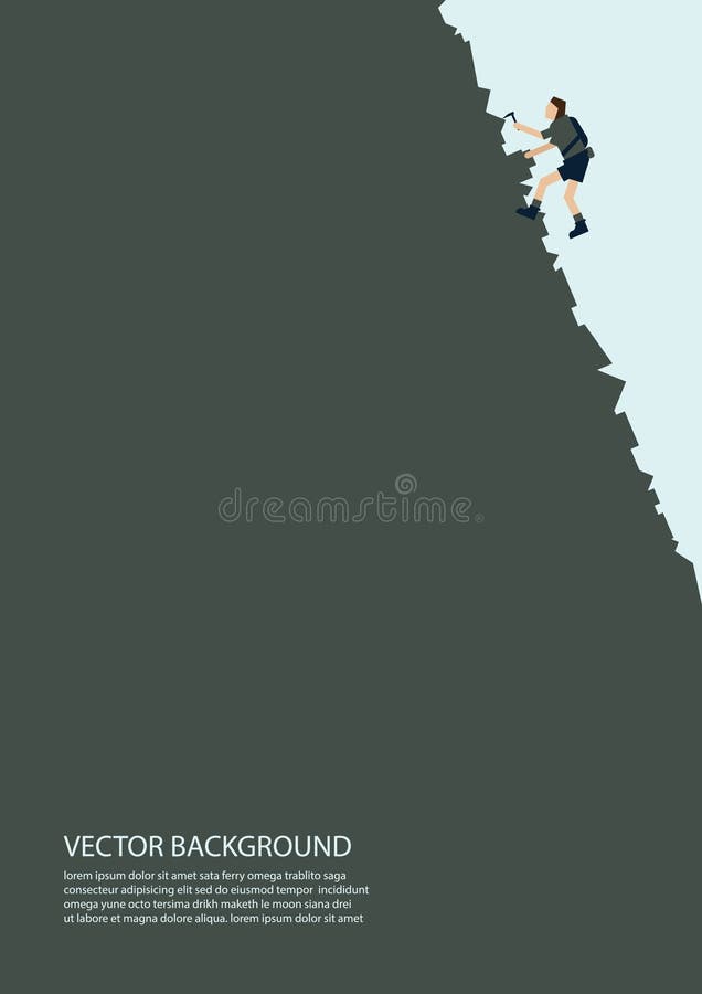 A Mountain Climbing Background Design. Vector Illustration Decorative ...
