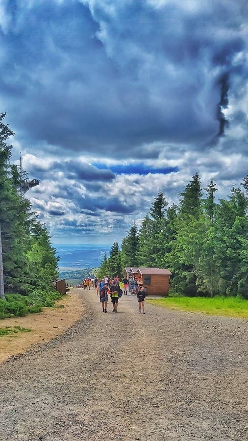 Mountain Climbing Czech Republic Editorial Image - Image of hill ...