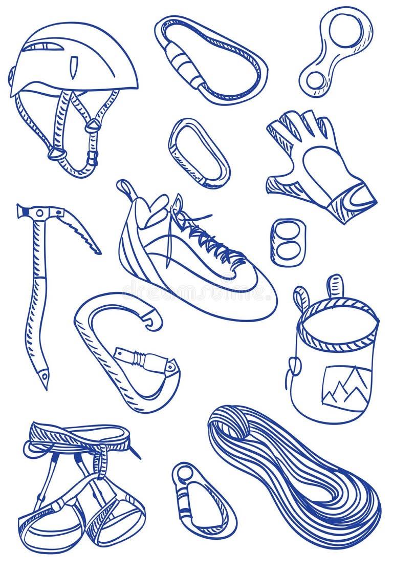 Mountain Climbing Equipment Drawing Stock Illustrations – 1,197 ...