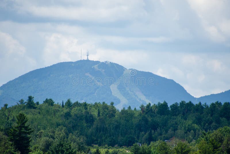 The Mountain in the Cloud in Magog Stock Image - Image of landscape ...
