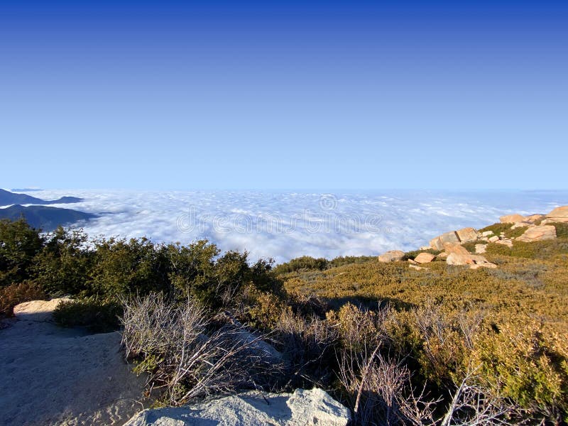 View of Fluffy White Clouds in a Bright Blue Sky from Above. Stock ...