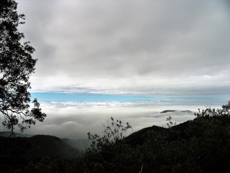 Mountain Clouds on High Overlook Stock Image - Image of biosphere ...