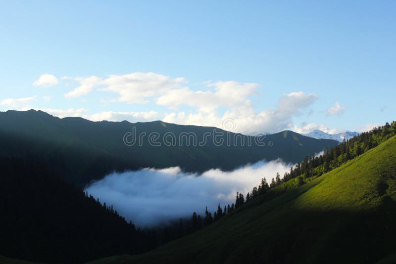 Mountain Cloudscape and Landscape in Georgia Stock Photo - Image of ...