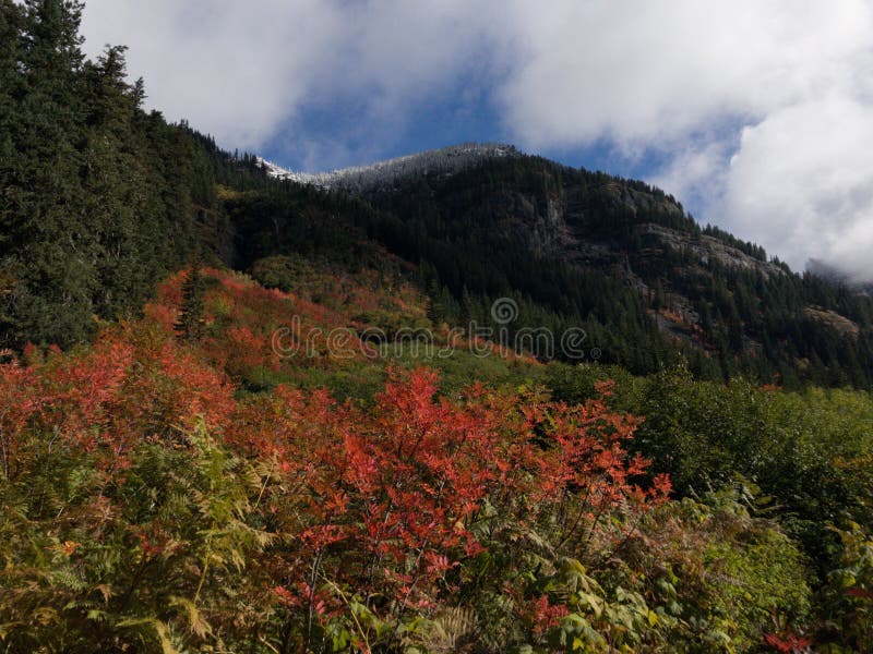 Mountain with a Cloudy Blue Sky Above Stock Photo - Image of landscape ...