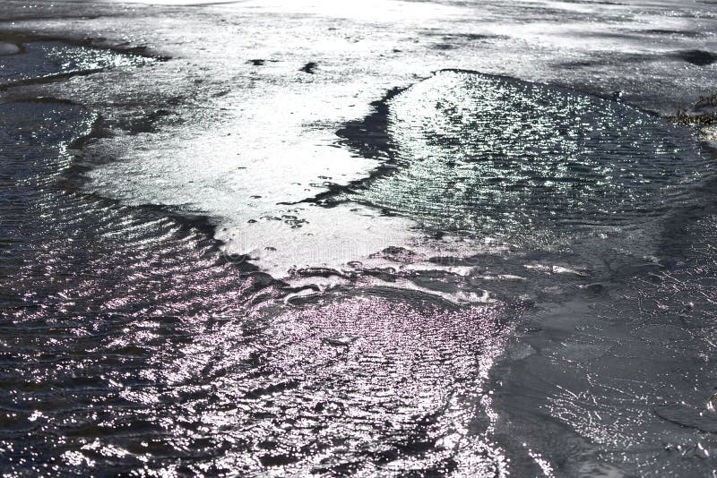 Mountain Cold Lake Reflecting the Rays of Sunlight, Sometimes Covered ...