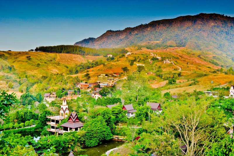 Mountain and community stock image. Image of mountain - 45933833