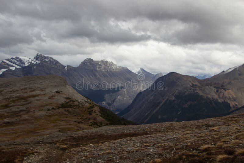Mountain Crossing in the Canadian Rockies Stock Photo - Image of summer ...