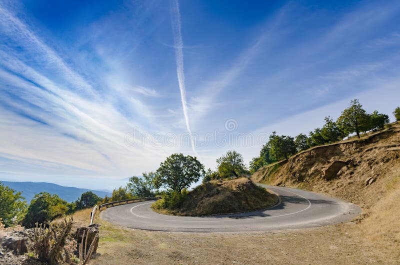 Mountain curved road stock image. Image of park, asphalt - 91568289