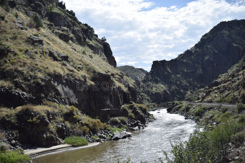 Mountain Curved Stream stock image. Image of water, creek - 71579659