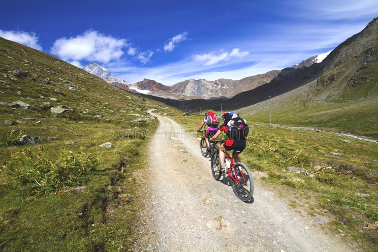 Mountain cyclist stock image. Image of summer, steep - 16870409