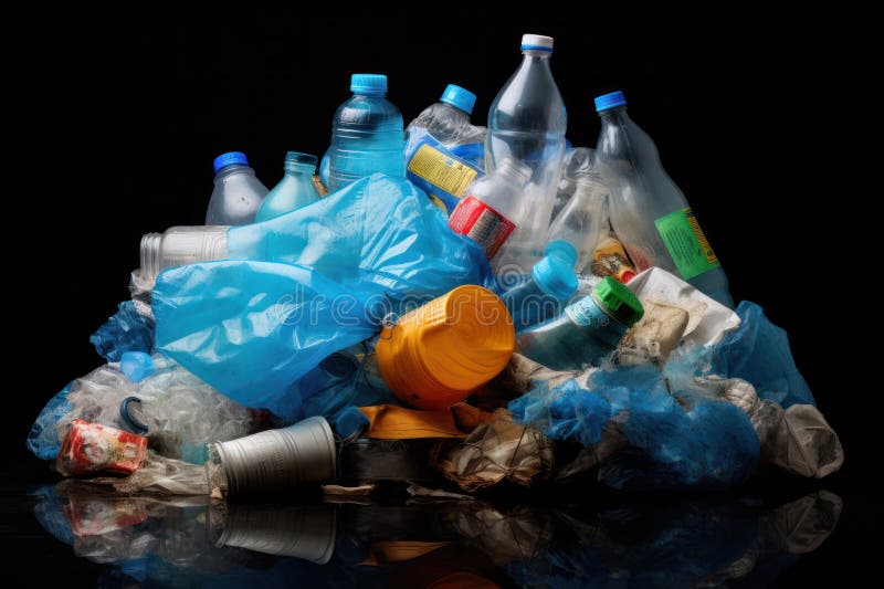 Mountain of Discarded Single-use Plastic Containers and Bottles ...