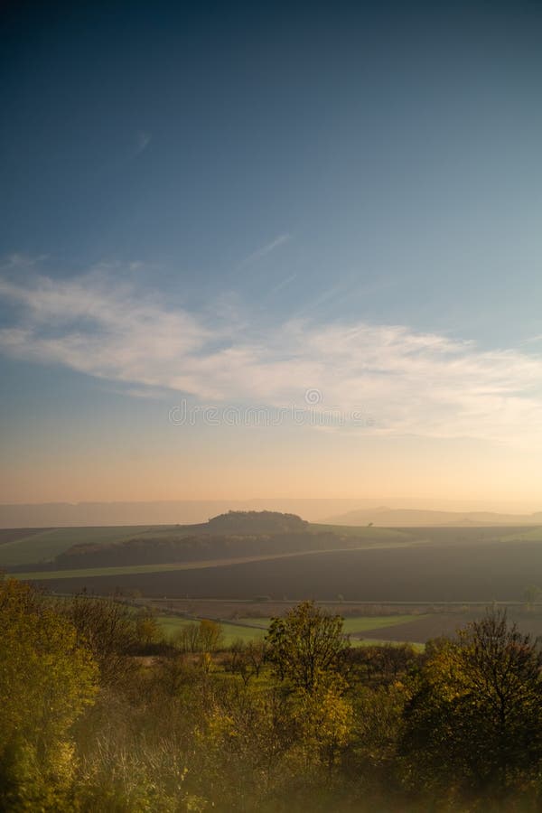 Mountain in the Distance Covered with Fog Stock Photo - Image of ...