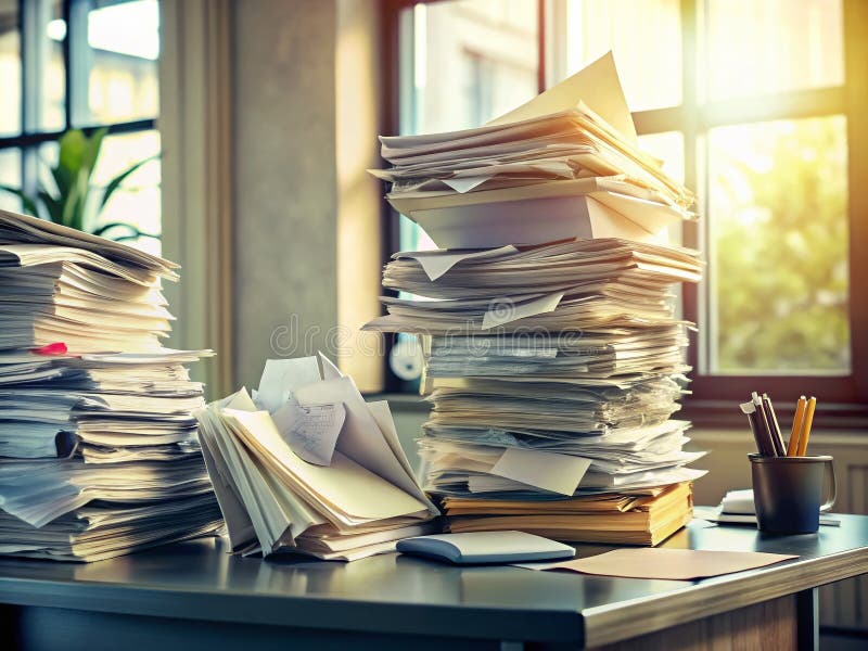 Conquer Paperwork Overload Stock Illustrations – 5 Conquer Paperwork ...