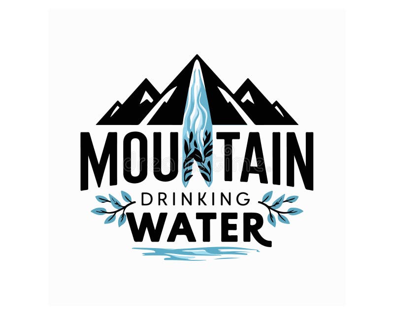 Mountain drinking water. stock illustration. Illustration of design ...
