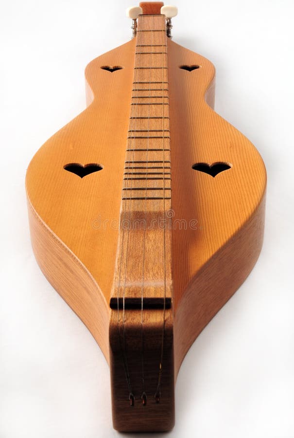 Old Mountain Dulcimer Isolated. Stock Photo - Image of strummed, three ...