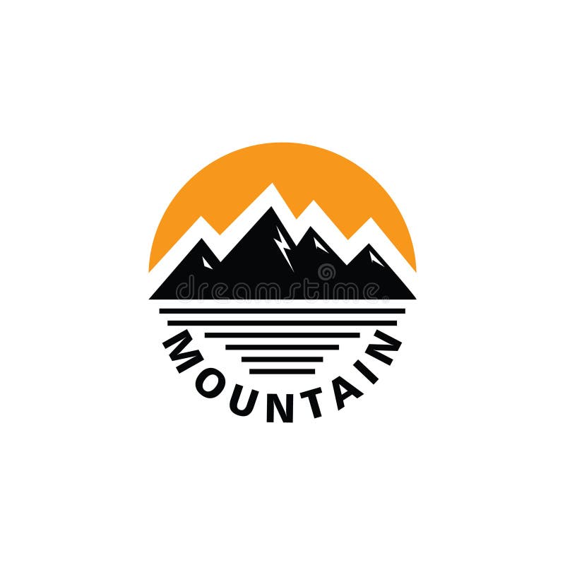 High Peak Mountain Logo Vector Graphic Design Illustration Retro ...