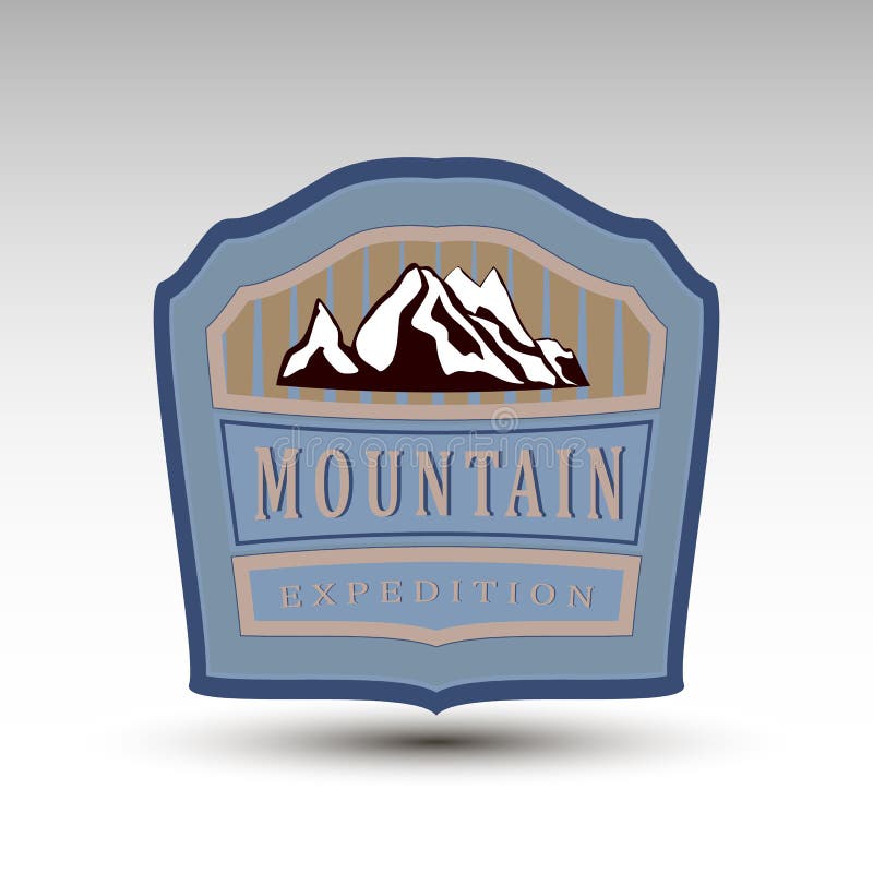 Mountain expedition logo stock vector. Illustration of journey - 91475377