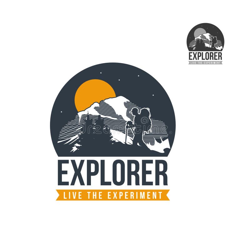 Mountain Explorer Logo Design Template Stock Illustration ...