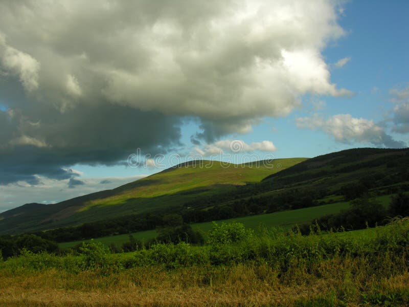 Mountain Farm Land in Ireland. Stock Photo - Image of beautiful ...