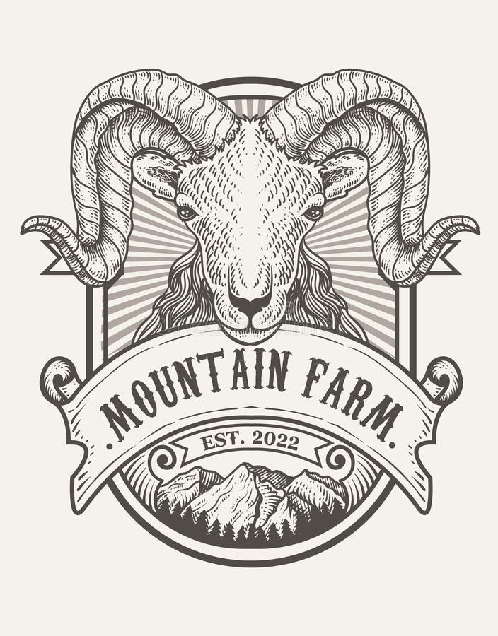 Mountain Farm Logo - Retro Farm Logo Stock Vector - Illustration of ...