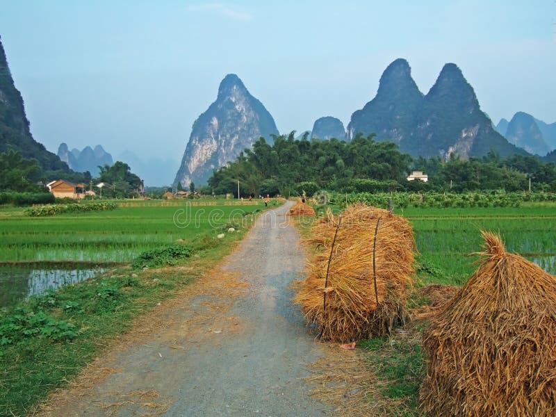 Country in china guilin stock photo. Image of farm, tree - 3387910
