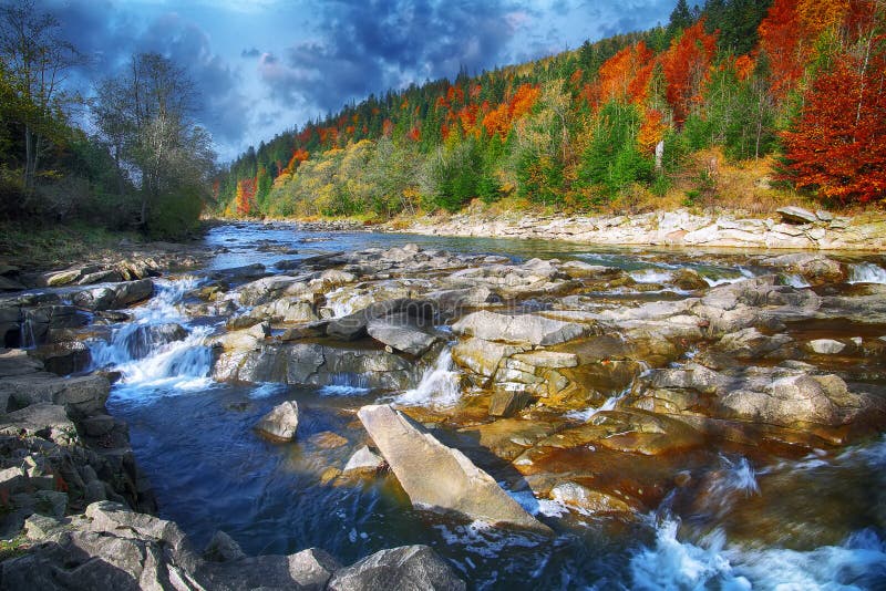 Mountain Fast Flowing River Stream of Water in the Rocks Stock Photo ... Mountain Fast Flowing River Stream of Water in the Rocks Stock Photo ...