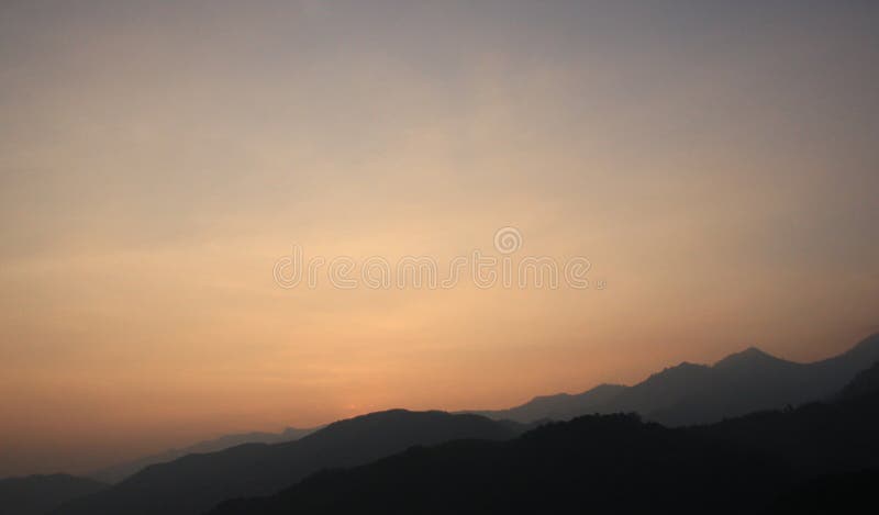 Mountain Field during Sunset Natural Landscape Stock Image - Image of ...
